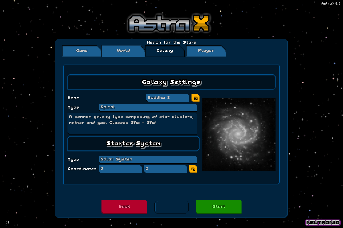 AstraX: A retro space exploration simulation game.